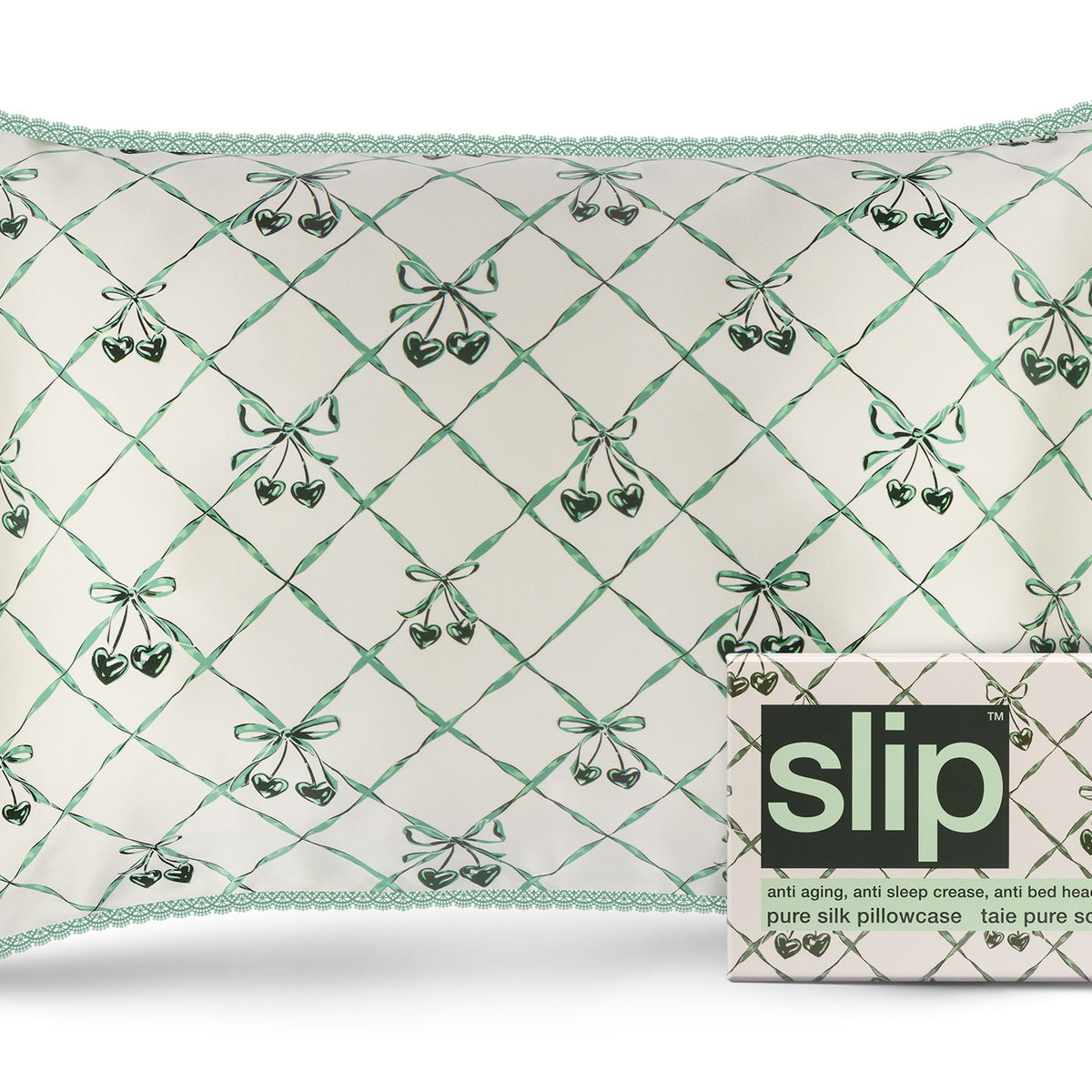 SLIP PURE SILK PILLOWCASE - WINTERGREEN - QUEEN - ZIPPERED – Slip UK