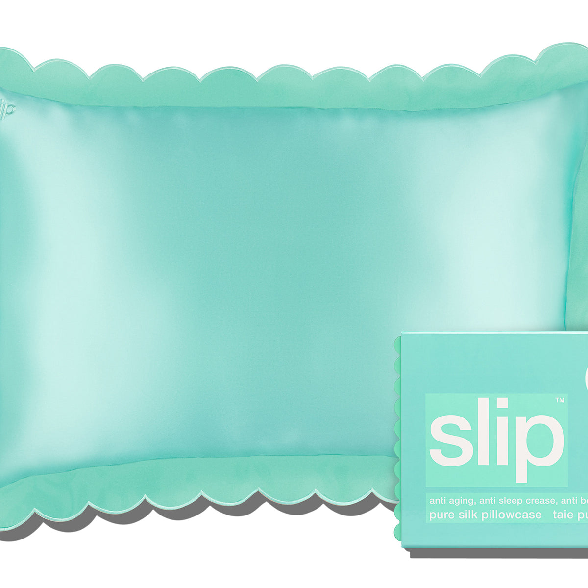 SLIP PURE SILK PILLOWCASE - TURQUOISE - QUEEN - ZIPPERED – Slip UK