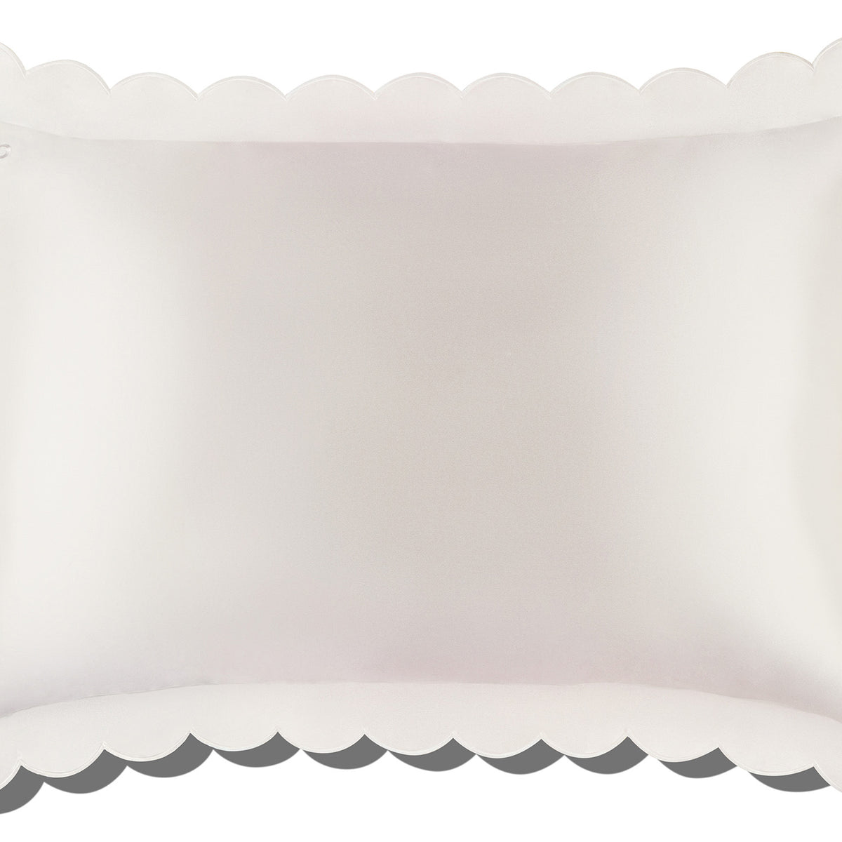 SLIP PURE SILK PILLOWCASE - WHITE - SCALLOPED - QUEEN - ZIPPERED – Slip UK